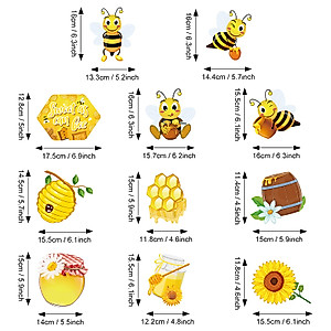 30 Pieces Bee Hanging Swirl Decorations, Bee Party Hanging Swirls Honey Bee Foil Ceiling Streamers Bee Themed Party Supplies for Kids Birthday Baby Shower Bee Day Party Decor