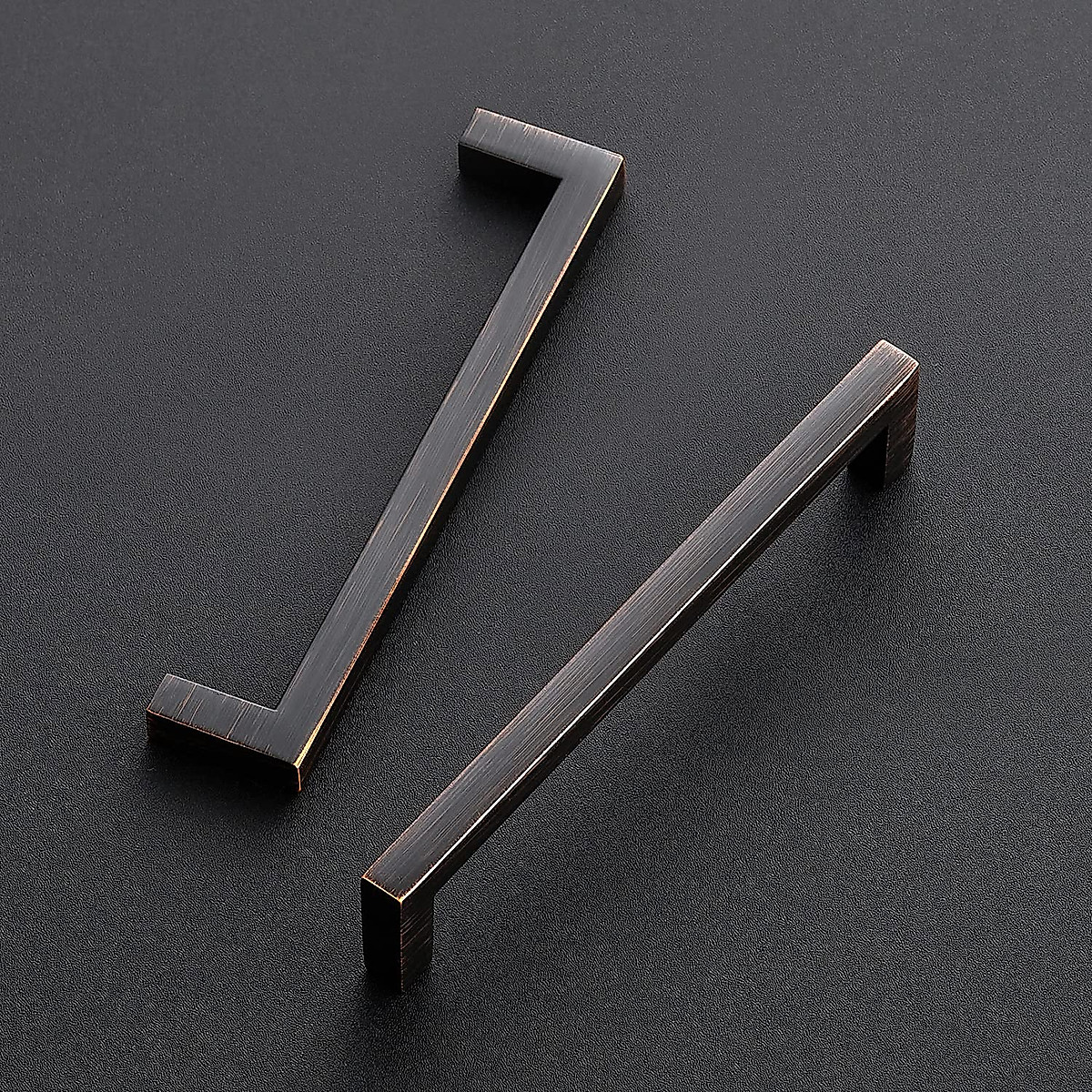 Ravinte 30 Pack Solid 5 Inch Center to Center Slim Square Bar Drawer Handles Kitchen Cabinet Handles Oil-Rubbed Bronze Drawer Pulls Kitchen Cabinet Hardware Kitchen Handles Cabinet Pulls