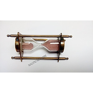 MERIDIAN NAUTICALS Brass Sand Timer Nautical Antique Vintage Item Replica Hour Glass Maritime Item