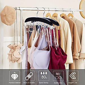 1PC Bra-Hanger-Space-Saving for Closet, Tank-Top-Hanger Stackable with 360°Rotating Hook,Closet-Organizer and Storage Hold Up 14 Bras-Camisoles-Ties-Swimsuits-Strappy-Dress