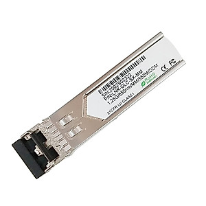 Gigabit Fiber Media Converter SFP to RJ45,10/100/1000Base-Tx to 1000Base-SX(Multimode SFP SX Transceiver Included) up to 550m