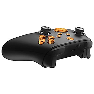 eXtremeRate Metal Gold Buttons for Xbox Core Wireless Controller, 9 in 1 Custom Accessories Aluminum Alloy Dpad ABXY Start Back Share Home Keys Replacement Parts for Xbox Series X & S Controller