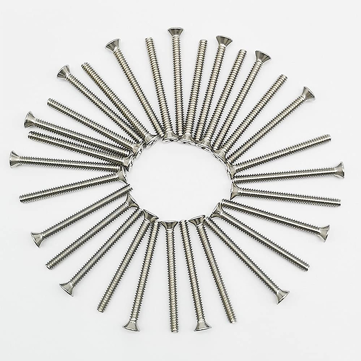 30 Pieces Extra Long Outlet and Device Mounting Screws 6-32 x 1-1/2 Inch Stainless Steel Pan Head Machine Screws Full Thread Truss Head Bolts Screws Drive Tool Accessories