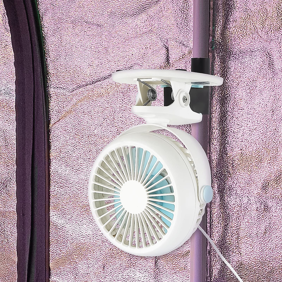 4 Pack Black Grow Tent Fan Accessories Mount Silicone Pole Mount for Clip on Fans Oscillating Clip Fan Oscillating Fan for Grow Tents Grow Tent Corner Shelf for Pole Fly Strips Lights Tent Poles