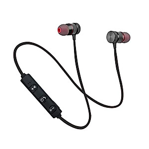 Bluetooth Bass Boosted Earbud Headphones Necklace Earbuds Headset Earphones Multi Button Volume Control Dashboard Used for Outdoors Working Out Relaxing, Talking in Business Meeting Etc.