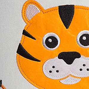 E-Living Store Collapsible Storage Bin Cube for Bedroom, Nursery, Playroom and More 13x13x13" - Tiger