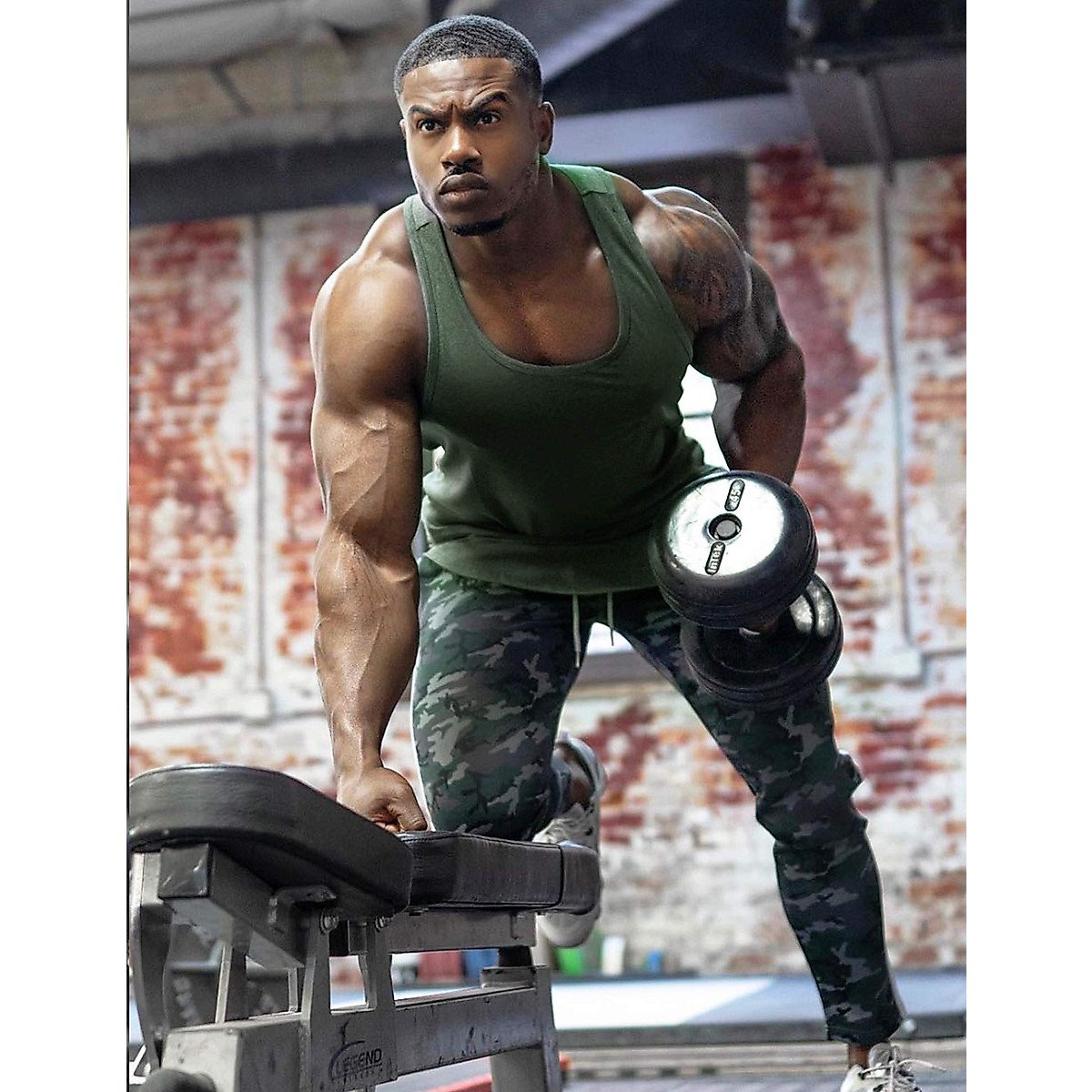 COOFANDY Men's 3 Pack Gym Tank Tops Sleeveless Workout Fitness Tee Y-Back Muscle T Shirts