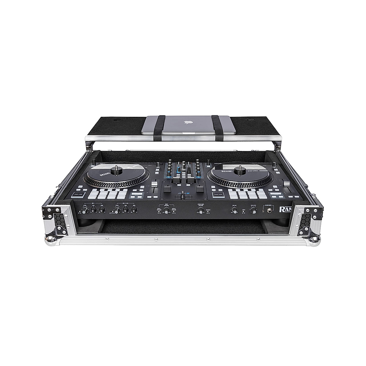 Headliner Los Angeles Flight Case for Rane One w/Laptop Platform and Wheels,Black,HL10005