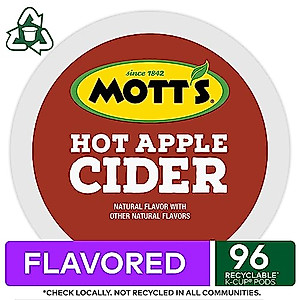Mott's Apple Cider, Keurig Single-Serve K-Cup Pods, 96 Count (4 Packs of 24)