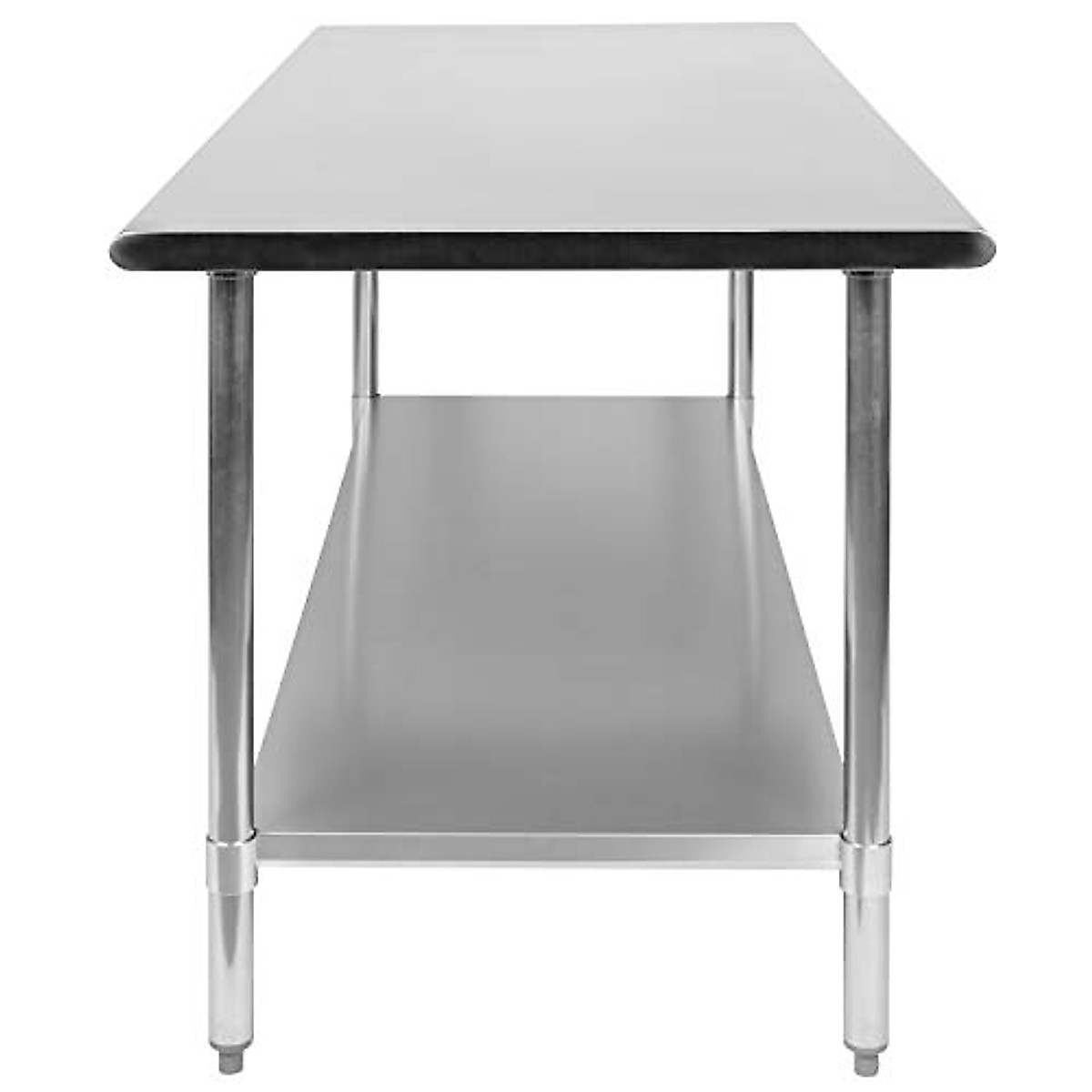 Flash Furniture Stainless Steel 18 Gauge Prep and Work Table with Undershelf - NSF Certified - 72" W x 30" D x 34.5" H