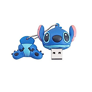 USB Flash Drive. 16GB, 32GB, 64GB Cartoon Lilo & Stitch USB Flash Drive Pen Drive Memory Stick U Disk. (64GB, Blue)