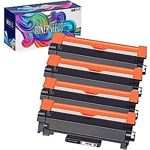 TONERNEEDS Compatible Brother TN760 Cartridge – Toner Replacement for TN760 TN-760 TN730 to Use with HL-L2350DW HL-L2395DW HL-L2390DW HL-L2370DW MFC-L2750DW MFC-L2710DW DCP-L2550DW (Black, 4 Pack)
