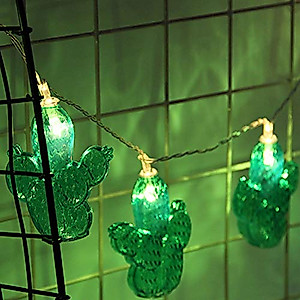 Christmas Lights Decoration Christmas Solar String Lights 30 LED Solar String Lights Cactus Shape String Light Waterproof String Lights for Wedding Party Home Bedroom Garden Patio Decoration Green