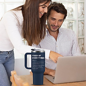 NIAXAUYT Let Me Drop Everything 40oz Stainless Steel Insulated Tumbler, Funny Gifts for Coworker Boss Day Gift for Men, Fixer of Everything Gifts for Birthday/Christmas/Appreciation Office Mug