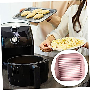 OSALADI Fryer Pad Air Fryer Cake Pan Air Fryer Silicone Pad Airfryer Parchment Paper Oven Baking Pan Air Fryer Toaster Oven Non Stick Oven Dish Air Fryer Grill Pan Silicone Steamer Pan