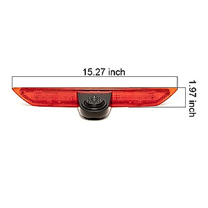 KNRAGHO Compatible for Ford Transit 150 2015-2020, Transit 250 2015-2020, Transit 350/350 HD 2015-2020 Brake Light Backup Camera with 7 inch Clip-on Mirror Monitor ( Transit Van)