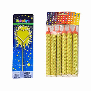 HAIZON Birthday Candle Decorative Atmosphere Candles for Birthday, Show, Party, Nightclub, Anniversary, Restaurant, Celebration. Ships in USA（6PCS）
