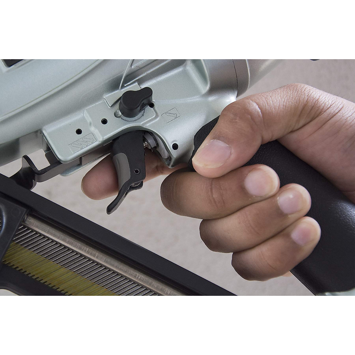 Metabo HPT Finish Nailer | 15 Gauge | Pneumatic | Finish Nails 1-1/4-Inch up to 2-1/2-Inch | Integrated Air Duster | Selective Actuation Switch | 5-Year Warranty | NT65MA4