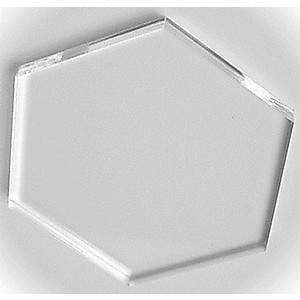 Clear Acrylic Laser Cut Hexagon Sheet, Hexagon Place Cards for Table Numbers, Guest Name, Food Signs and Special Event Decoration and DIY Accessory (3.0")