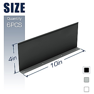 Pearwow Gutter Valley Splash Guard,Aluminum Rain Diverter Roofing Gutter Splash Guards for Valley,Corner or Straight,10 Inch Each (6 Pcs Black)