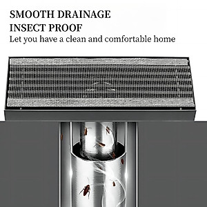 Disposable Shower Drain Sticker Self-Adhesive Floor Drain Stickers, Disposable Hair Catcher Shower Drain Mesh Stickers for Bathroom Kitchen Sink with Cleaning Shovel (4.7in x 32.8FT)