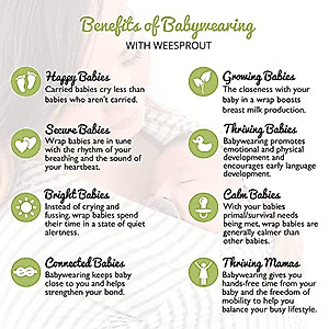 WeeSprout Baby Wraps Carrier - Perfect Child Sling for Newborn and Infant, Enhances Bonding, Soft and Breathable, Ideal for Babywearing