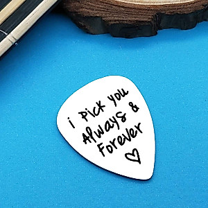 Guitar Pick Gifts for Boyfriend Husband Fiance I Pick You Guitar Pick Gifts for Him Christmas Birthday Gifts Wedding Anniversary Present Valentines Day Gifts for Men