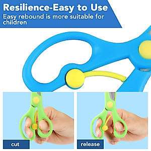 BURVAGY 45-Pack Preschool Training Scissors,Children Safety Scissors,Blunt Kids Craft Scissors,Pre-School Training Scissors,Art Craft Scissors…