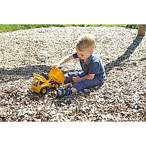 ksmtoys Lena Eco Active Toy Dump Truck is a Eco Friendly BPA and Phthalates Free Biodegradable Green Toy Manufactured from Food Grade Resin and Wood, Yellow, 11x8x6