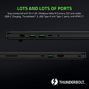 Razer Blade 15 Advanced Gaming Laptop 2021: Intel Core i7-10875H NVIDIA GeForce RTX 3080, 15.6” 360Hz Full HD 32GB RAM 1TB SSD - CNC Aluminum - Chroma RGB - Thunderbolt 3 (Renewed)