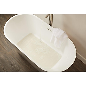 Rubbermaid Commercial Products Bath Tub and Shower Mat, Extra Long Safti-Grip Non-Slip Bathroom Mat for Shower/Bathtub with Suction Cups, Machine Washable, 36-Inch X 18-Inch, White