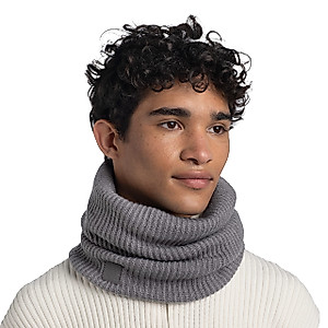 Buff Knitted & Fleece Neckwarmer RUTGER GREY HEATHER Unisex One size
