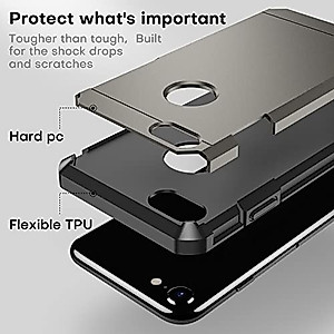 ImpactStrong iPhone 7/8 Case, Heavy Duty Dual Layer Protection Cover Heavy Duty Case for Apple iPhone 7/8 (Gun Metal)