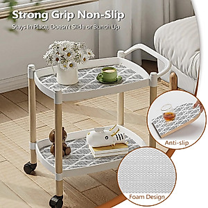 Shelf Liner Drawer Liner for Kitchen Cabinet, Non Adhesive Slip Resistant Shelf Paper, Strong Grip Thickened Cabinet Liners Protect Kitchen Cupboard, Dresser, Bathroom Drawers (Gray, 11.8" x 10 FT)