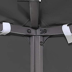 Festnight Double Tier Garden Gazebo Top Cover Canopy Pop Up Sun Shade Replacement Cover for 13' x 10' Party Wedding Tent BBQ Camping Shelter Waterproof Pavilion Cater Outdoor Events Dark Gray