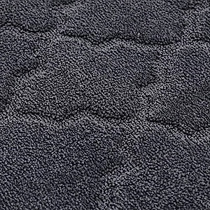 COSY HOMEER Soft Kitchen Floor Mats for in Front of Sink Super Absorbent Kitchen Rugs 20"x59" Non-Skid Standing Mat Washable,Polyester,Dark Grey