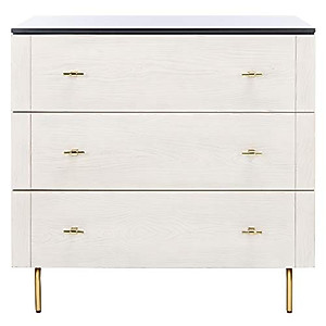 Safavieh Home Genevieve Black Modern 3-drawer Dresser