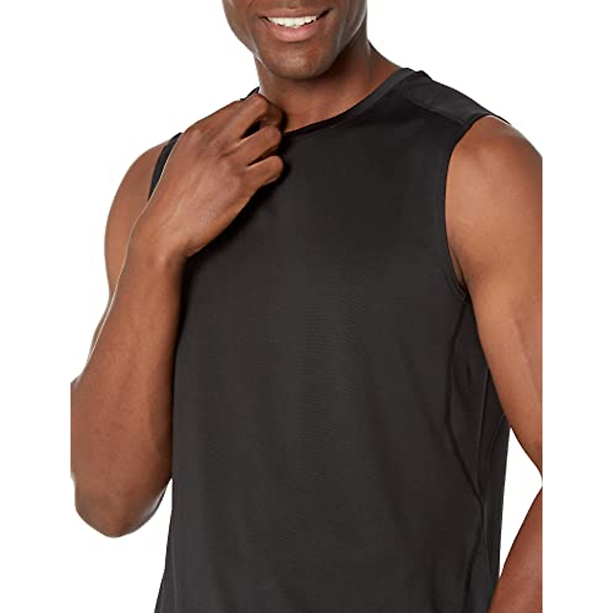 Amazon Essentials Men's Tech Stretch Muscle Shirt, Black, X-Small