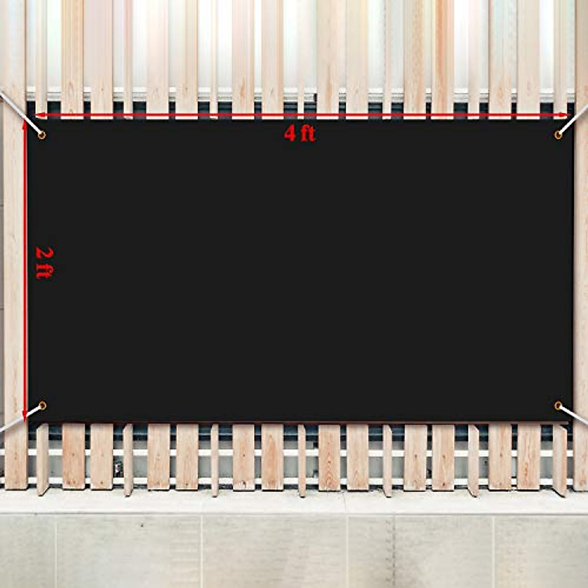 Large Banners and Signs Blank Banner Polyester Oxford Cloth Sublimation Banner with Hanging Rope for Indoor Wall Outdoor Easy Hang Signs DIY Banner Signs for Business Office (Black,2 x 4 Feet)