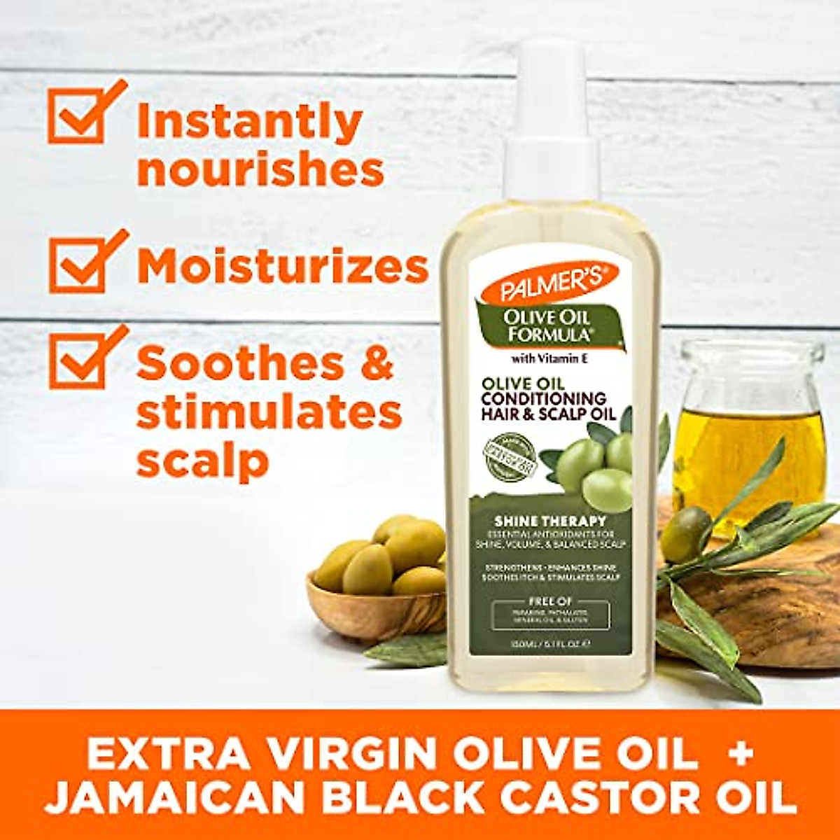 Palmer's Olive Oil Formula Hair Conditioning and Scalp Oil Spray, Hydration and Shine Therapy for Dry or Damaged Hair, Promotes Scalp Health, 5.1 Oz (Pack of 2)