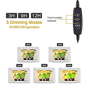 Ldmhlho Led Herb Garden Light Kit for Christmas Gift, Full Spectrum Grow Light with Timer and Dimmer for Succulents, Vegetables, Potted Plants with DC 12V Safety Output