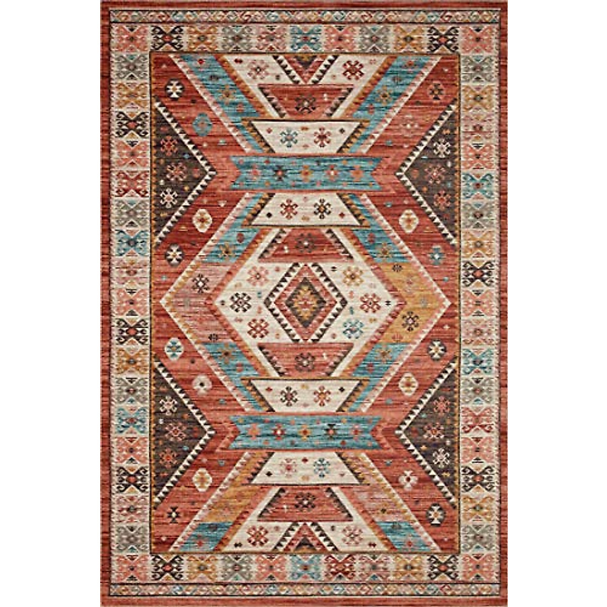 Loloi II Zion Collection ZIO-05 RED/Multi, Traditional 2'-3" x 3'-9" Accent Rug