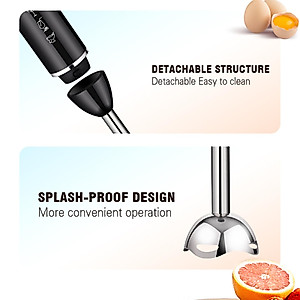Electric Hand Blender, 550g Portable Hand Blender Mixer Stick With Easy Control Grip, Simple To Use Food Blender Hand Mixer For Smoothies, Puree Baby, Food And Soup