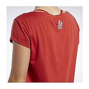 Reebok Womens Forging Elite Fitness Graphic T-Shirt, Red, X-Small