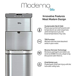 Brio Moderna Reverse Osmosis Bottle-Less Water Cooler