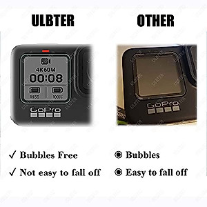 ULBTER Screen Protector for GoPro Hero 11 10 Hero11 Hero10 Black + lens protector+Lens cap Cover [6+2 Pack], 9H Hardness Tempered Glass for GoPro Hero10,Anti-Scrach Anti-Bubble