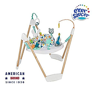 Evenflo Exersaucer Wood Frame Jumper, Woodland Wonder