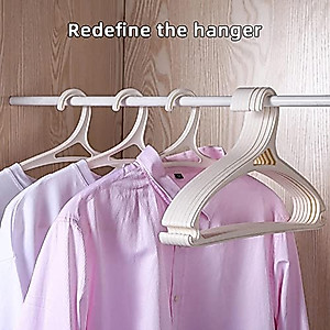 YASEZ 20pcs Plastic Clothes Hanger for Adults Children, No Trace, Non Slip, Stackable Storage Hanger Drying Racks for Wardrobe Balcony (Color : D, Size : 41.7 * 1.5 * 21.2 cm)
