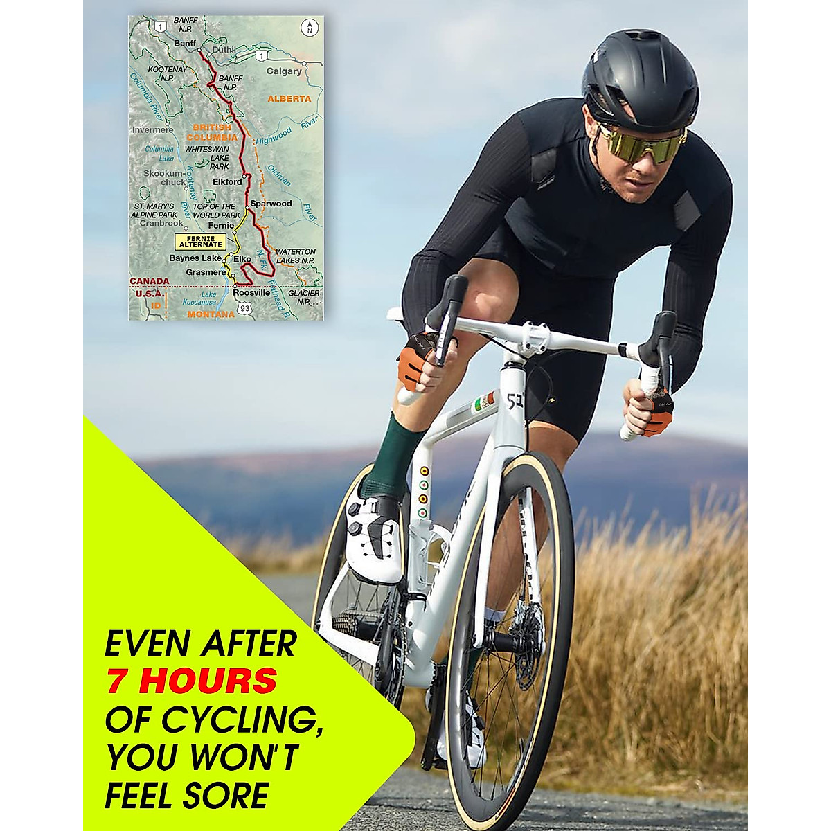 Tanluhu Cycling Gloves Mountain Bike Gloves Half Finger Road Racing Riding Gloves Breathable Shock-Absorbing Biking Gloves for Men and Women (Green, L)