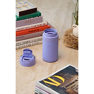 Drink Through Lid for Insulated Water Bottles, Leak-Proof, Carrying Handle, BPA Free, Lavender